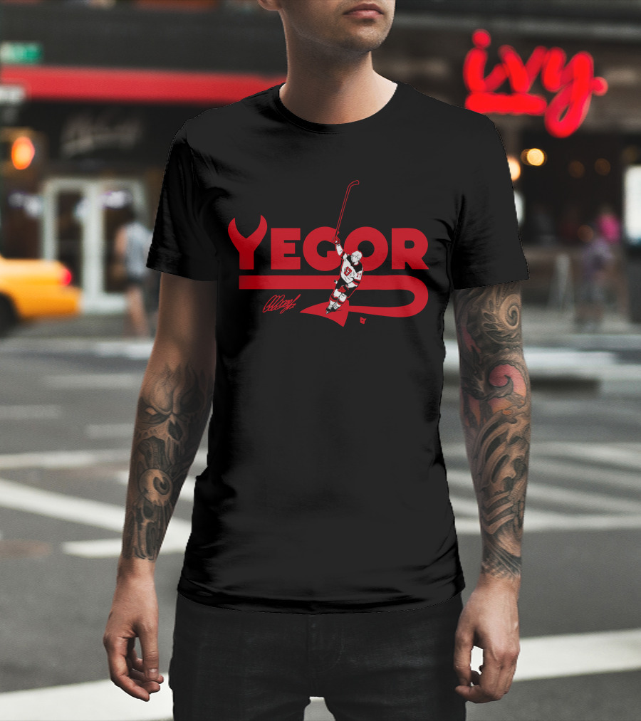 Yegor Sharangovich Celly Hockey Celebration T-Shirt
