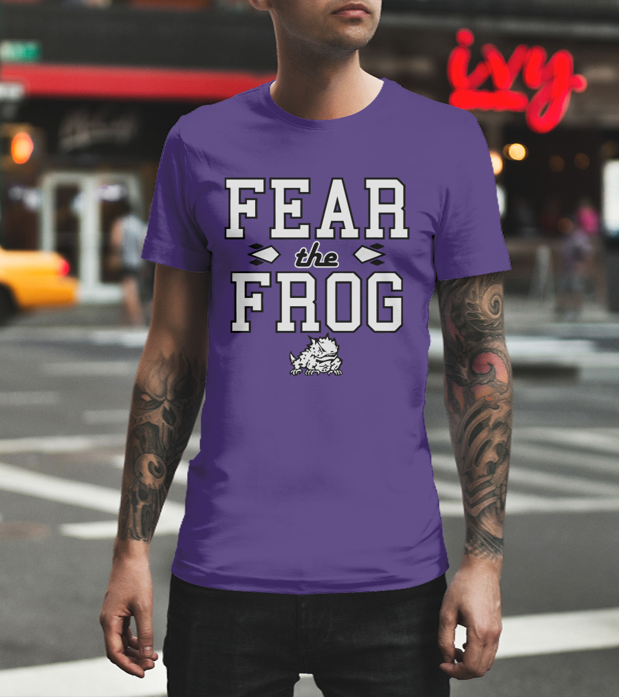 Fear The Frog TCU Football Horned Frog Spirit T-Shirt