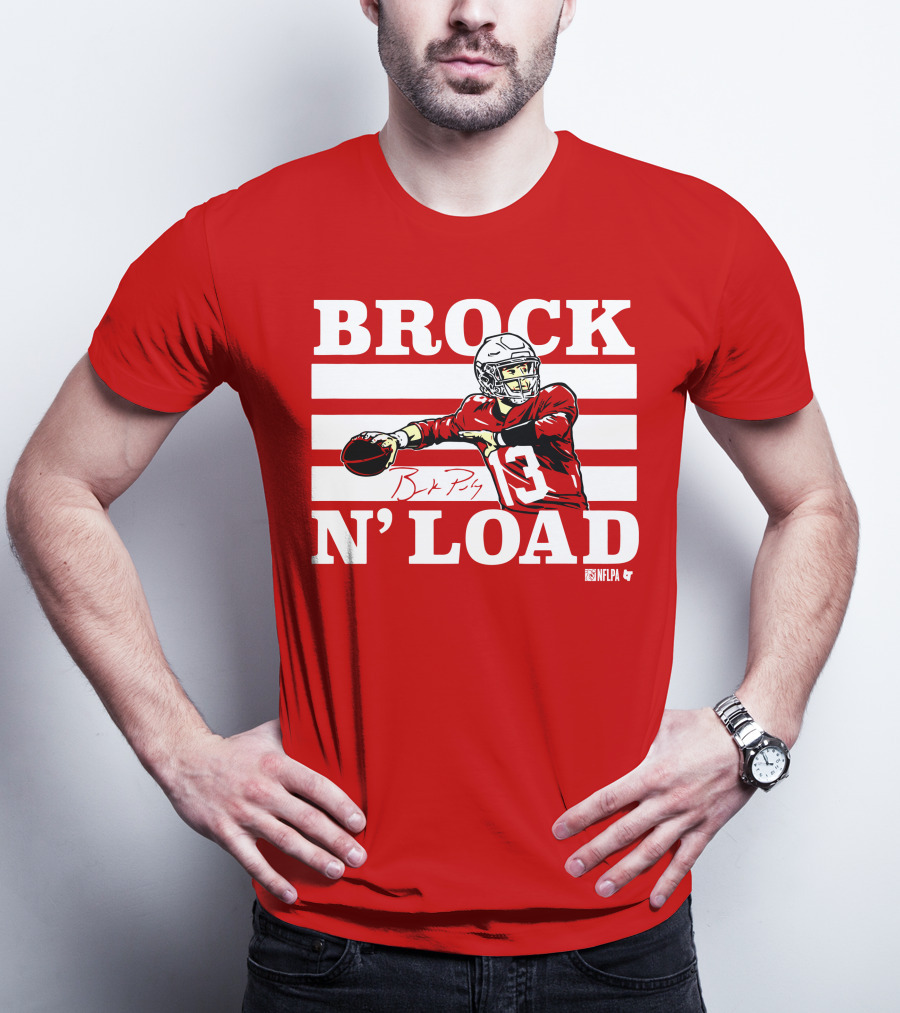 BROCK PURDY BROCK N LOAD NFLPA Football T-Shirt