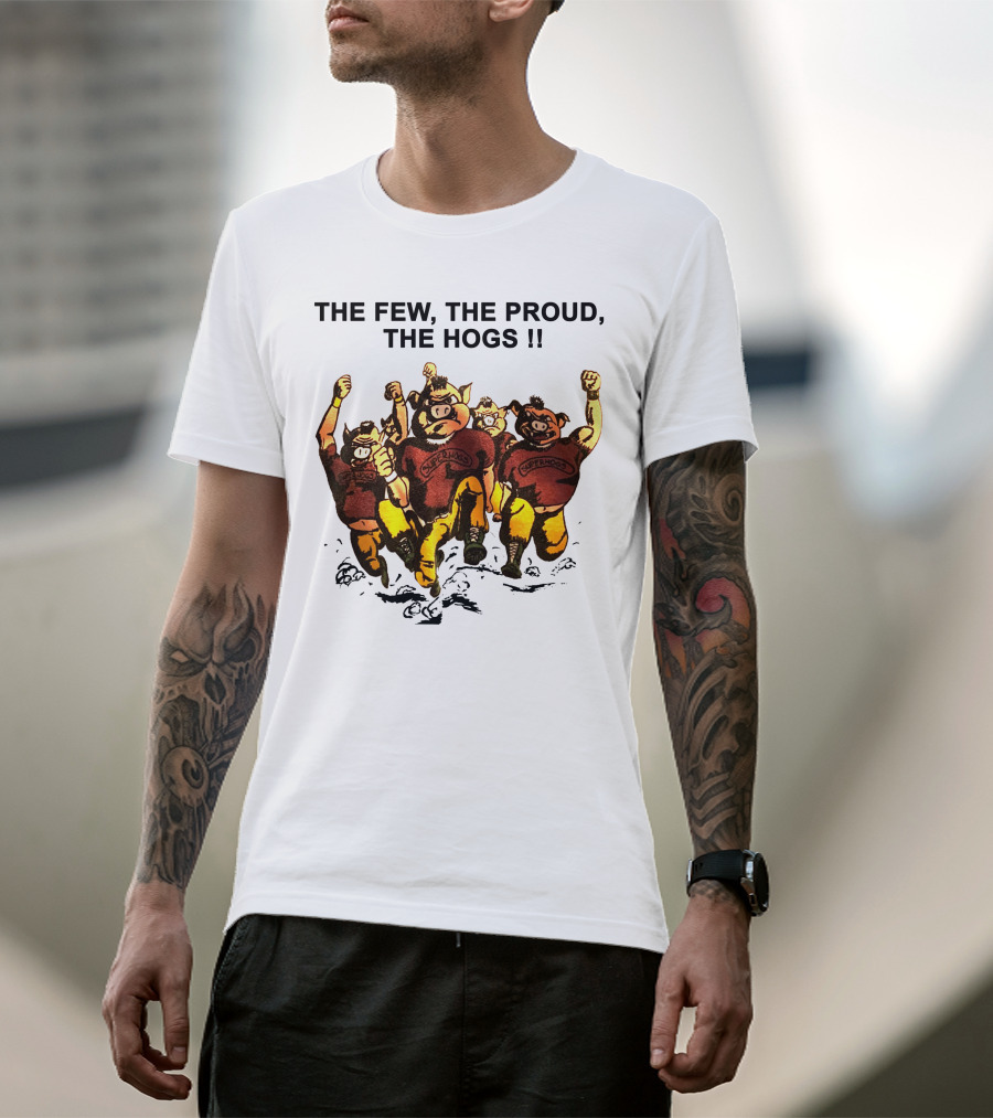 The Few The Proud The Hogs Superhogs Running Cartoon Group T-Shirt