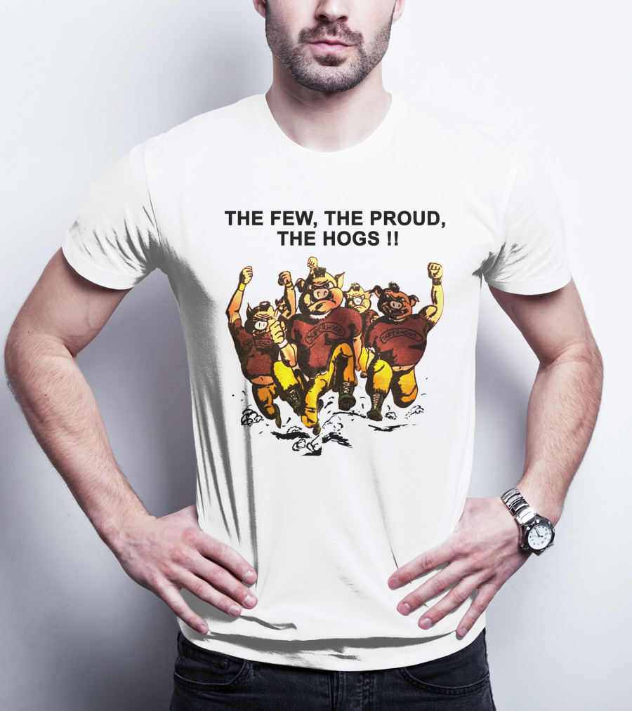 The Few The Proud The Hogs Superhogs Running Cartoon Group T-Shirt