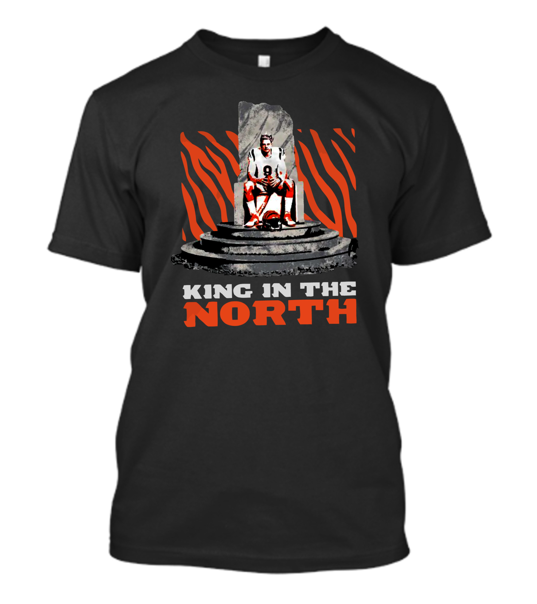 King In The North Football Throne Tiger Stripes T-Shirt