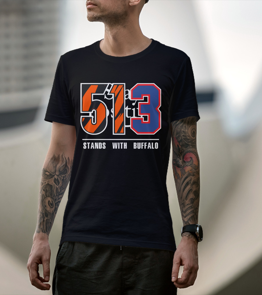 513 Stands With Buffalo Bengals 513 Meaning T-Shirt