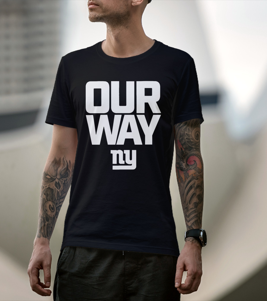 OUR WAY NY Giants Football T-Shirt