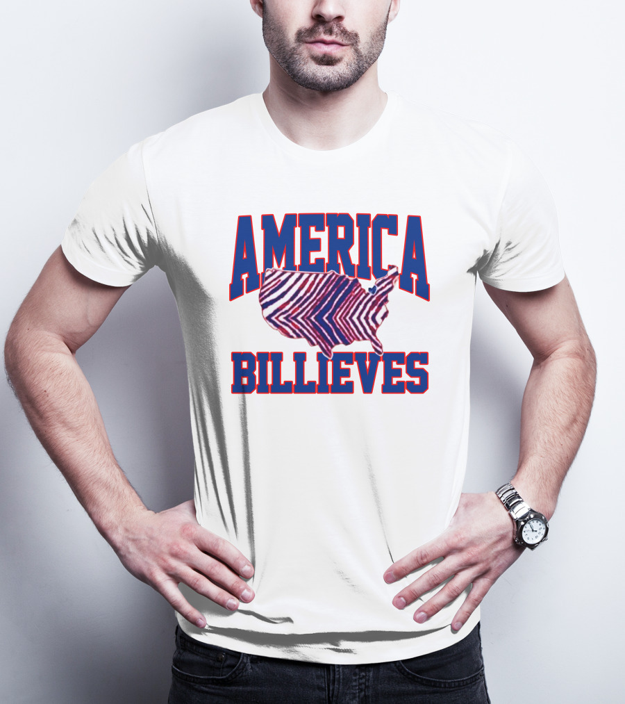 America Billieves Map Zubaz T-Shirt