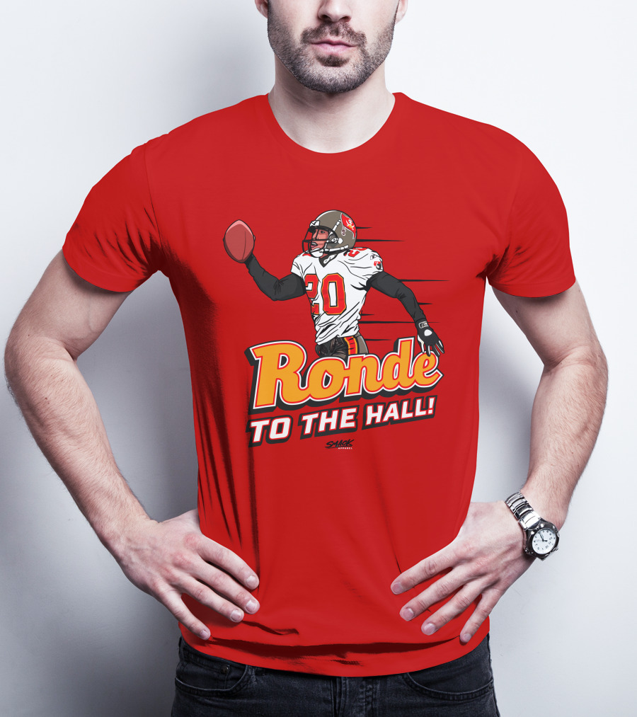 Ronde Barber Tampa Bay Buccaneers Hall Of Fame T-Shirt