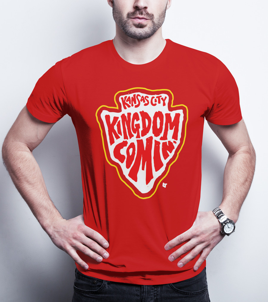 Kansas City Kingdom Comin' Red Shield T-Shirt