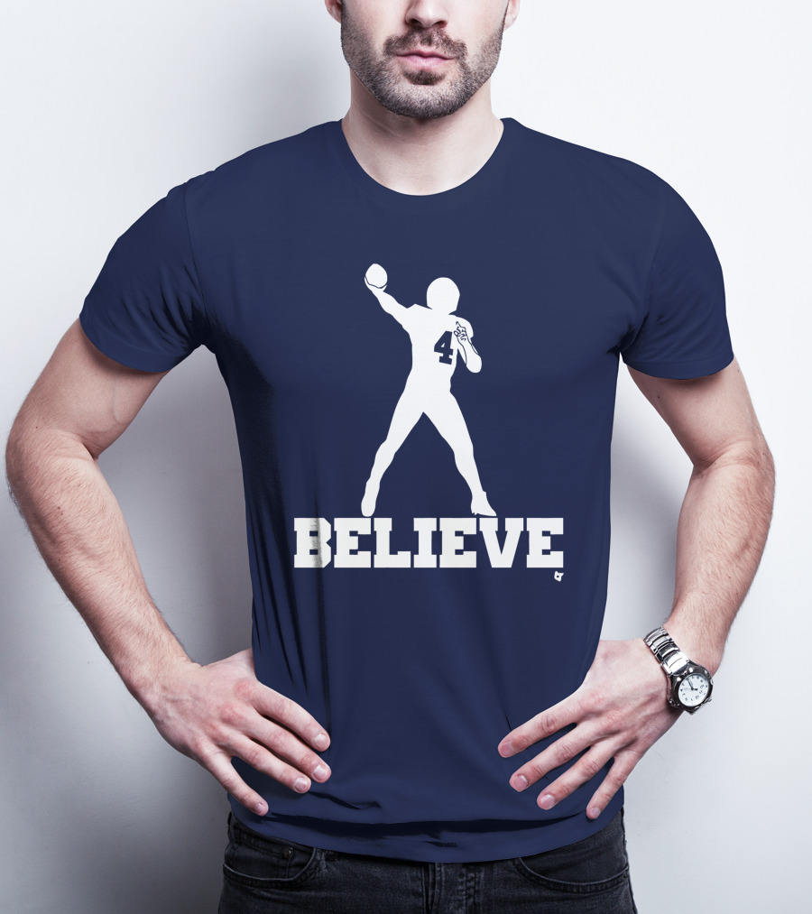 Dak Prescott Number 4 Believe Football T-Shirt