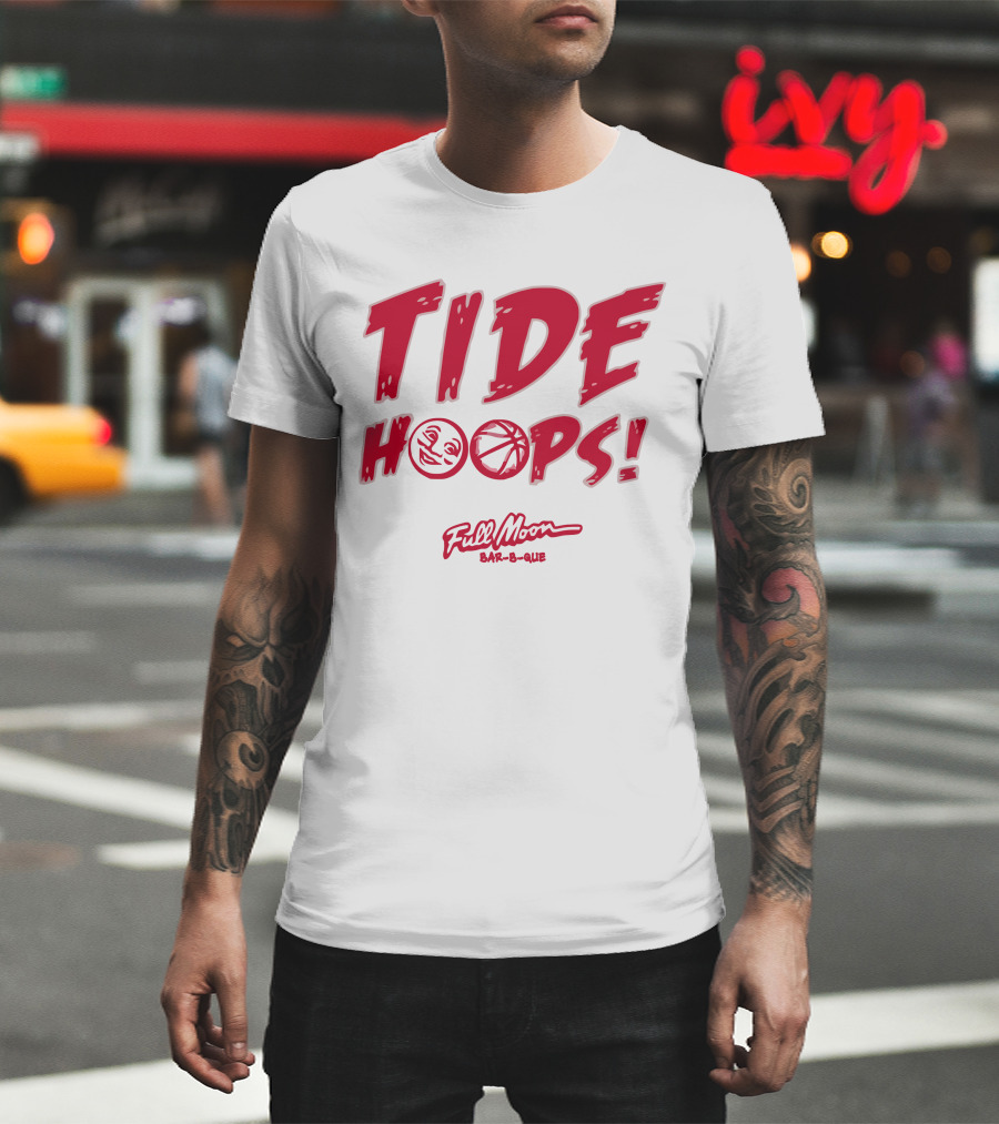 Tide Hoops Full Moon Bar-B-Que Basketball Event T-Shirt