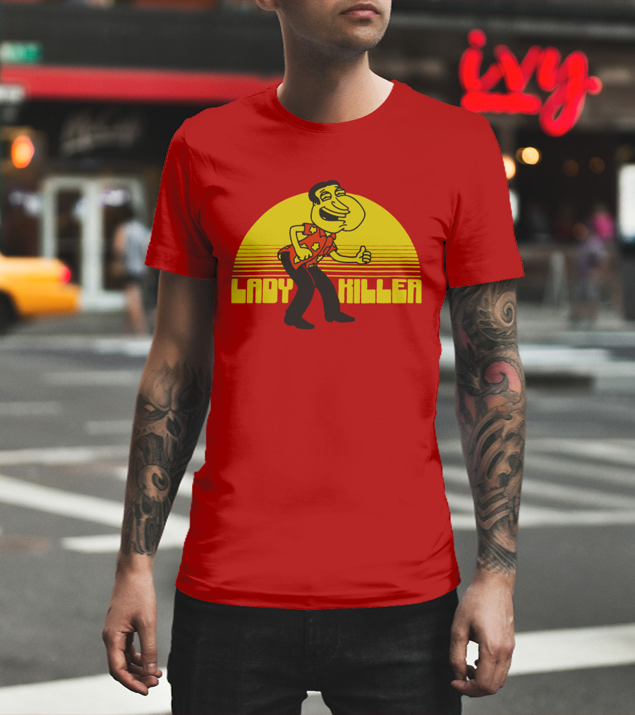 Lady Killer Quagmire Retro Sunset T-Shirt