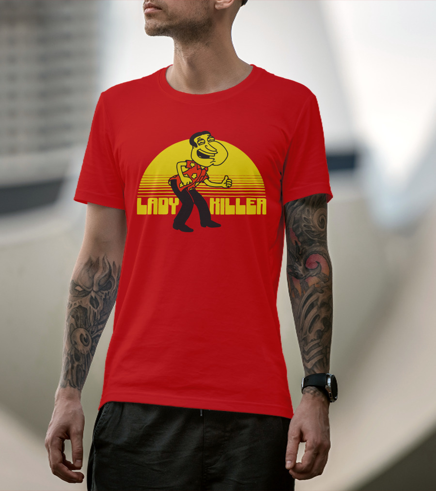 Lady Killer Quagmire Retro Sunset T-Shirt