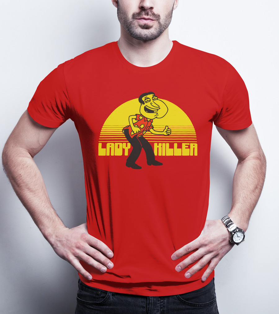 Lady Killer Quagmire Retro Sunset T-Shirt