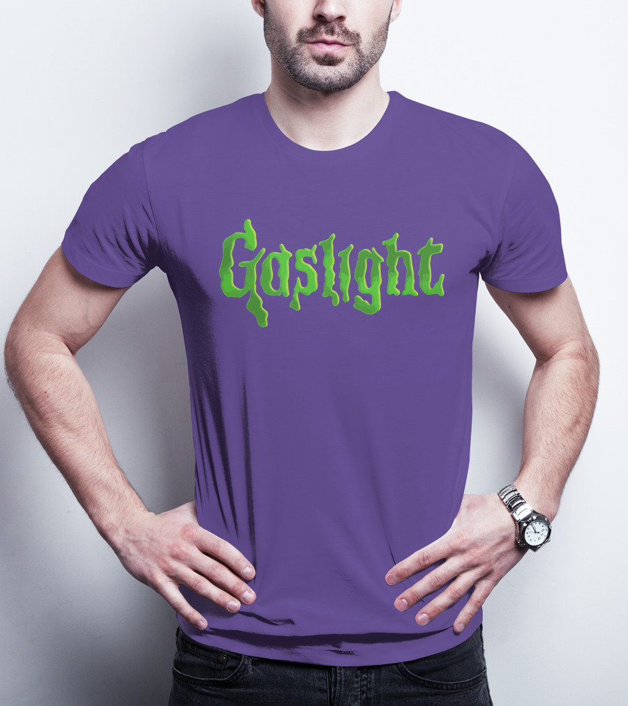 Gaslight Green Slime Retro Gothic Typography T-Shirt