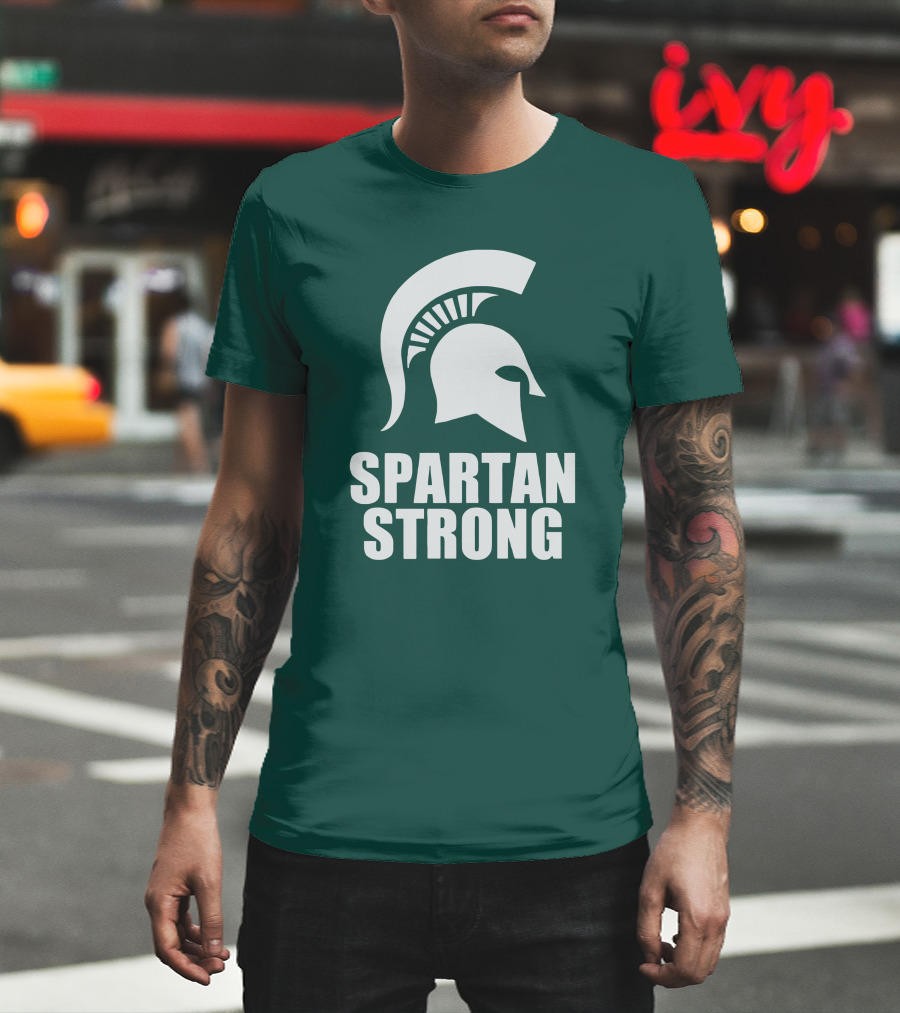 Spartan Strong MSU Helmet T-Shirt