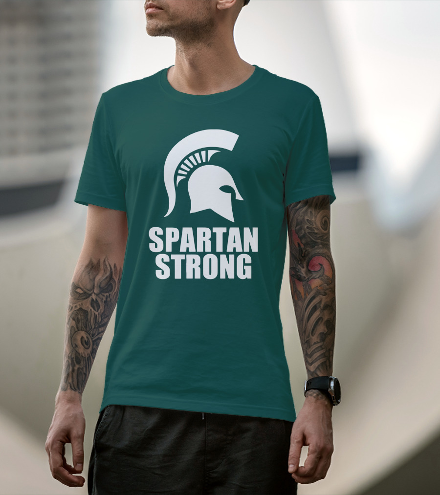 Spartan Strong MSU Helmet T-Shirt