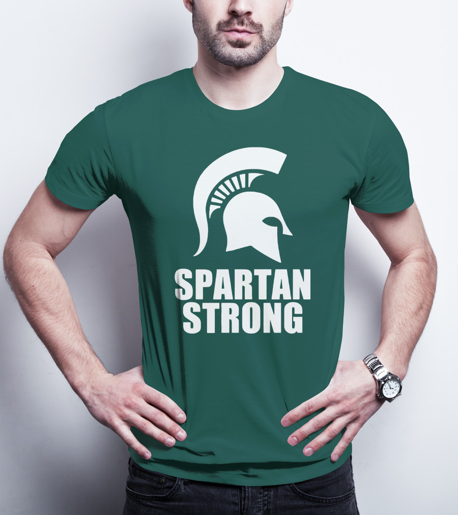 Spartan Strong MSU Helmet T-Shirt