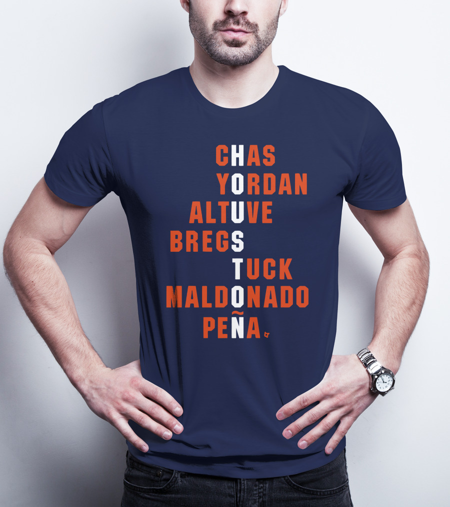 Houston Chas Yordan Altuve Bregs Tuck Maldonado Peña Names T-Shirt