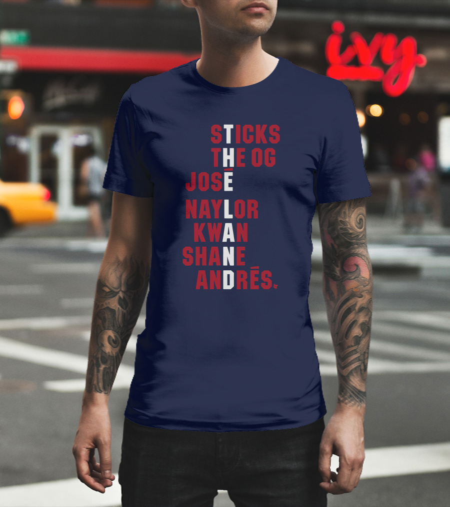STICKS THE OG JOSE NAYLOR KWAN SHANE ANDRÉS THE LAND NAMES T-Shirt