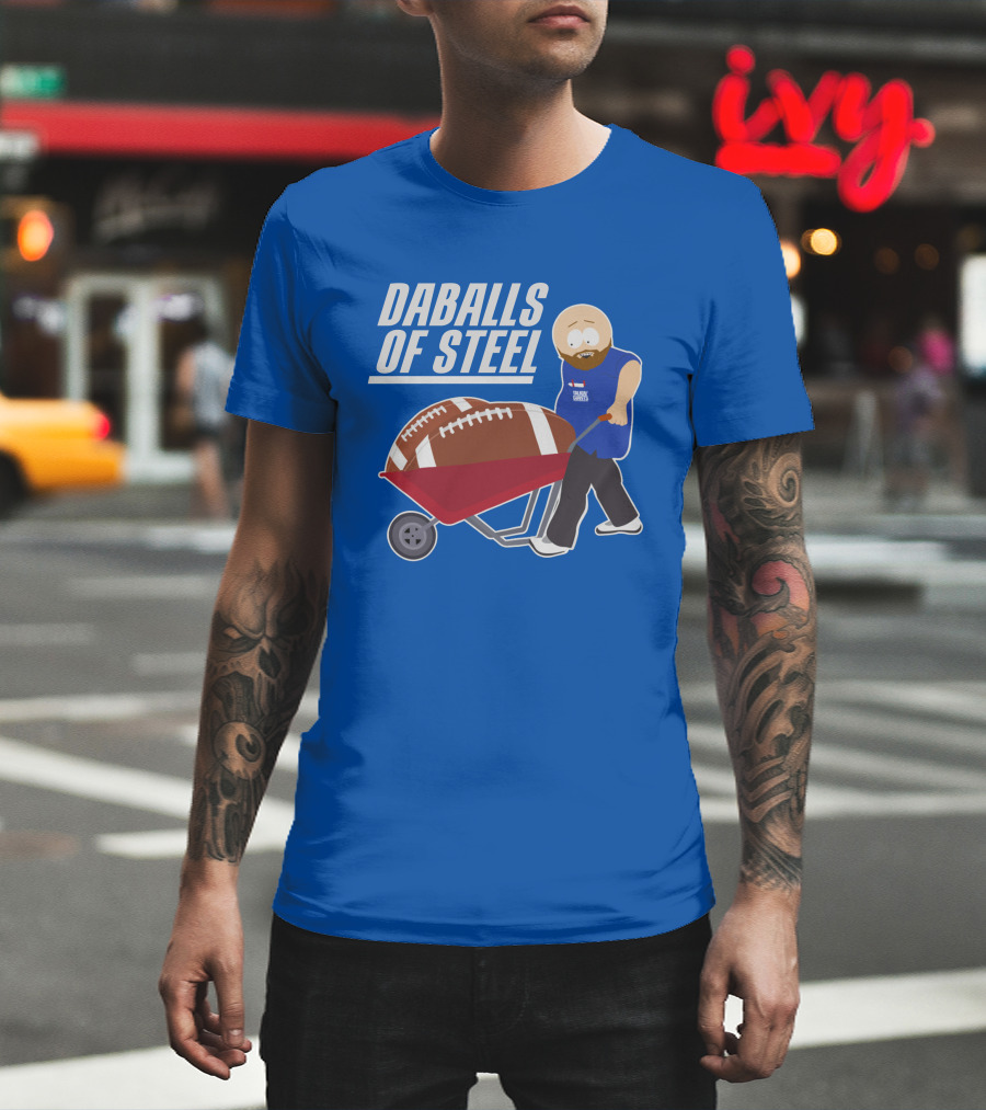 Daballs Of Steel Wheelbarrow Football Carrying Soccer Player T-Shirt