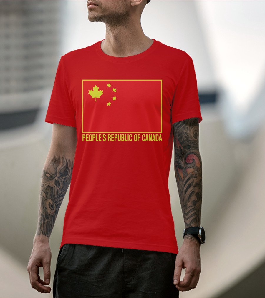 W Brett Wilson People's Republic Of Canada Chinese Flag Red Maple Leaves T-Shirt