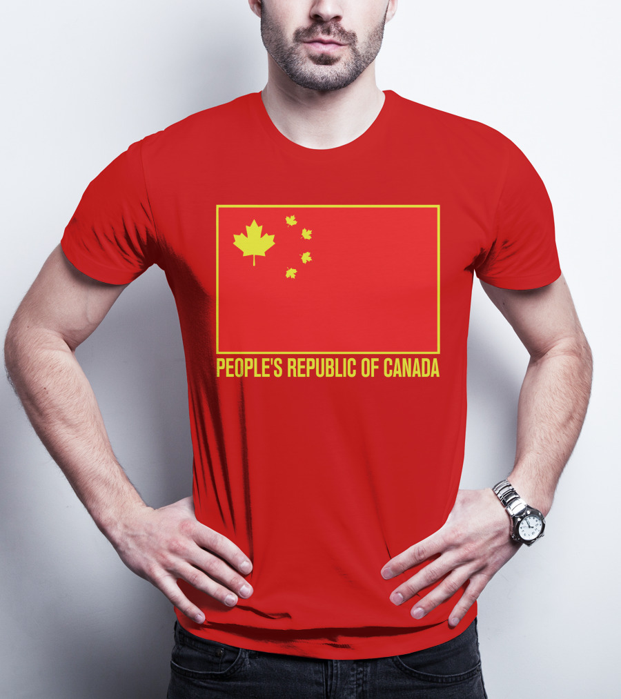 W Brett Wilson People's Republic Of Canada Chinese Flag Red Maple Leaves T-Shirt