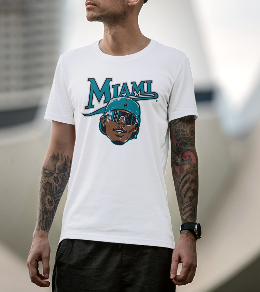 Jazz Chisholm Swag Head Miami Baseball Logo Look T-Shirt