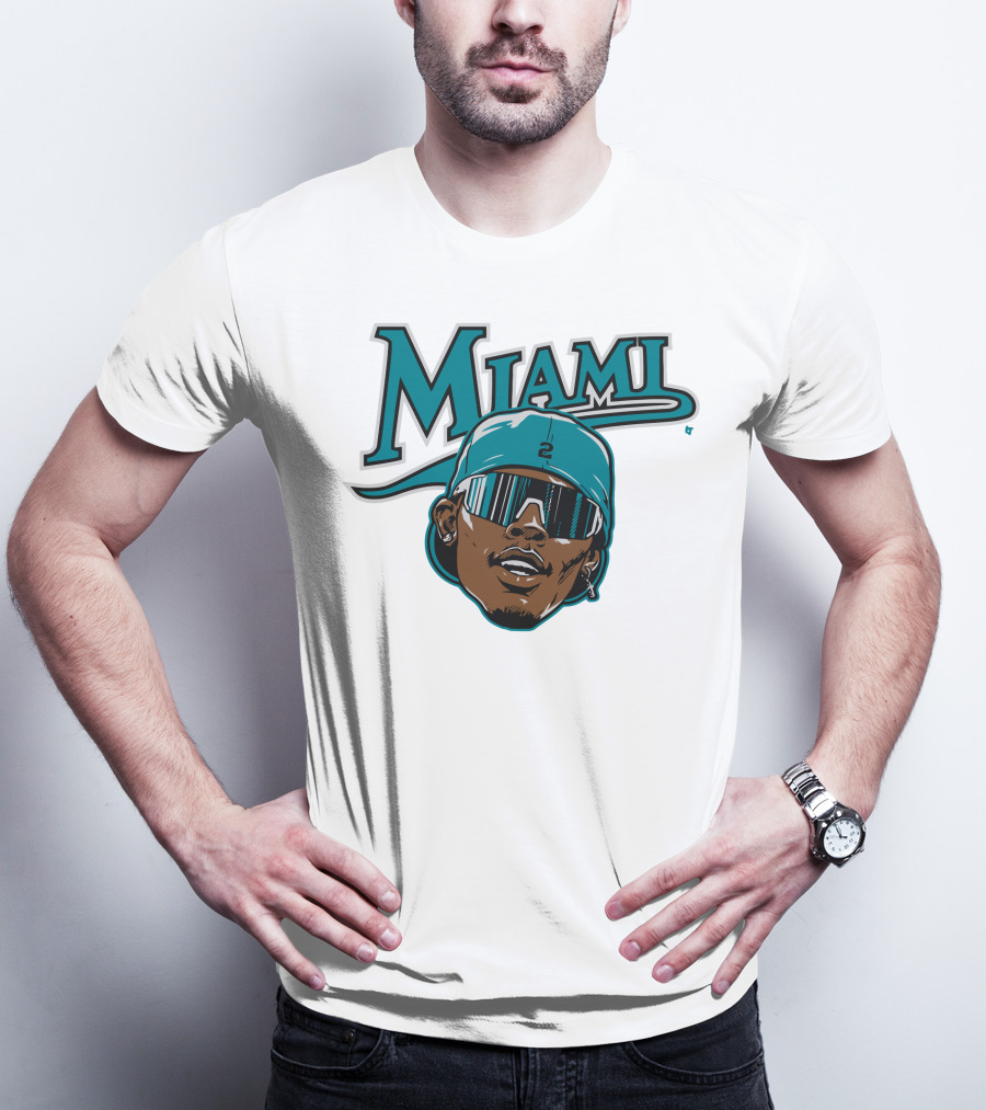 Jazz Chisholm Swag Head Miami Baseball Logo Look T-Shirt