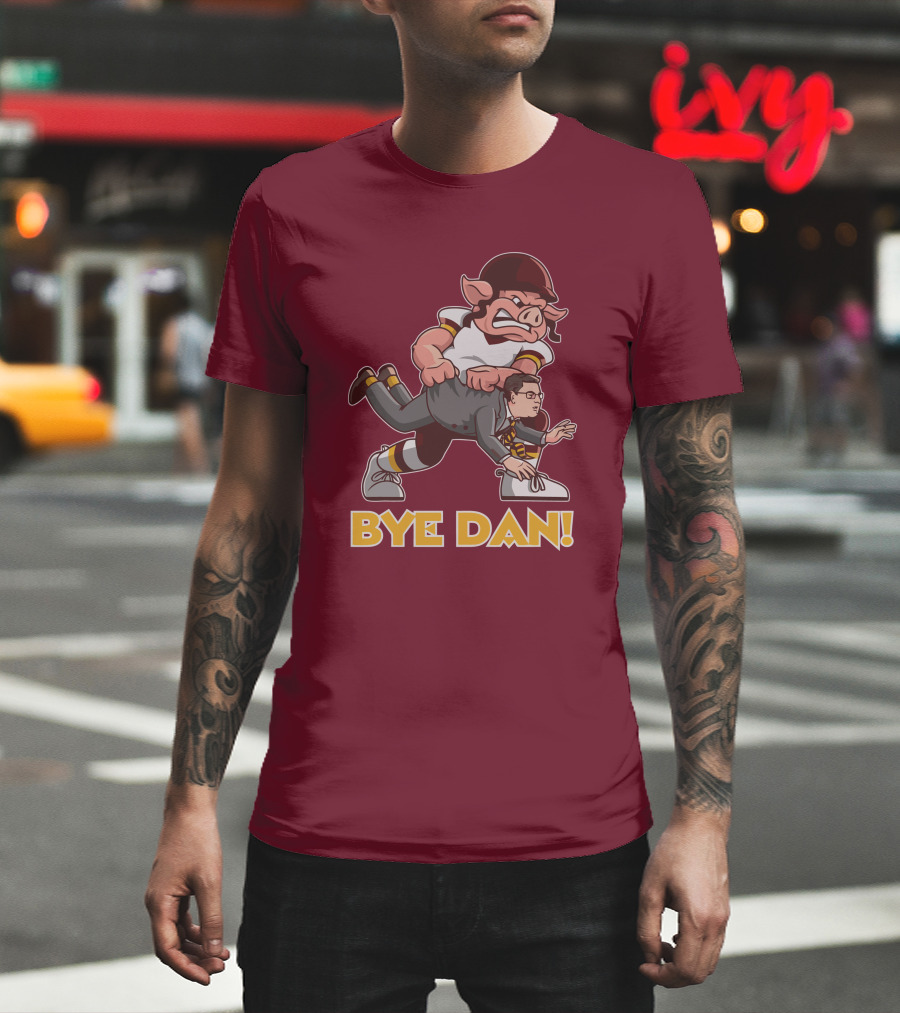 BYE DAN Football Pig Player Carrying A Man T-Shirt