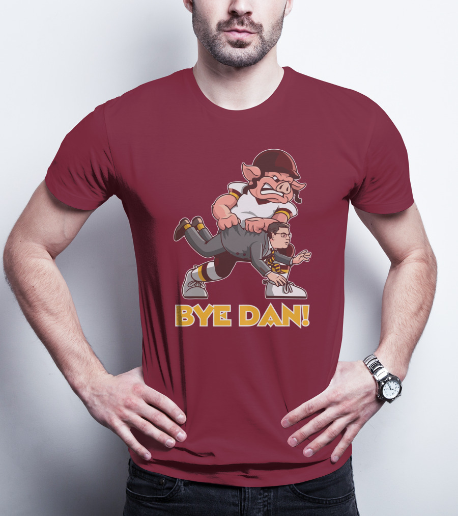 BYE DAN Football Pig Player Carrying A Man T-Shirt