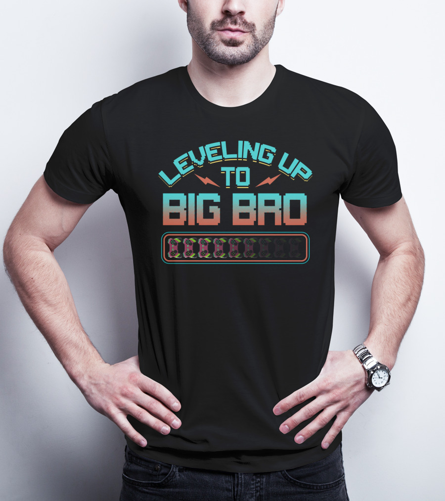 Leveling Up To Big Bro Gamer Level Progression T-Shirt