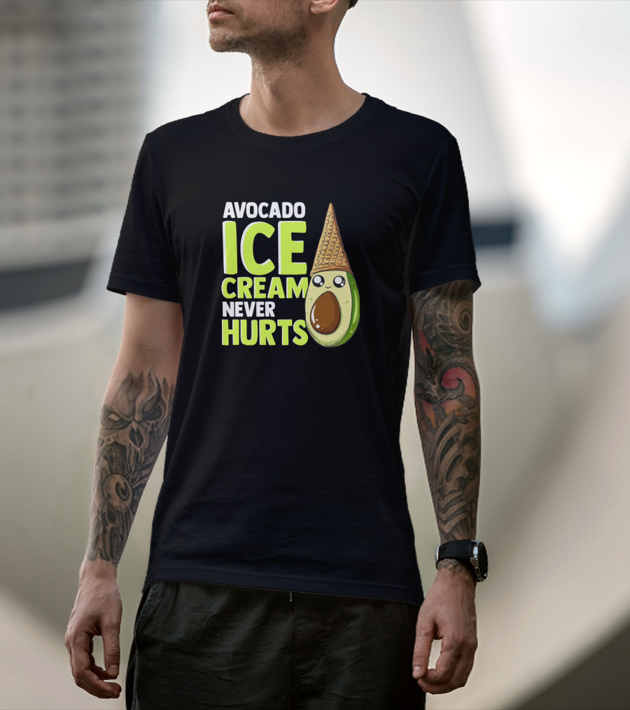 Avocado Ice Cream Never Hurts Ice Cream Lover T-Shirt