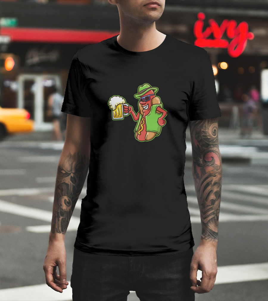 Oktoberfest Beer Hotdog Bratwurst German T-Shirt