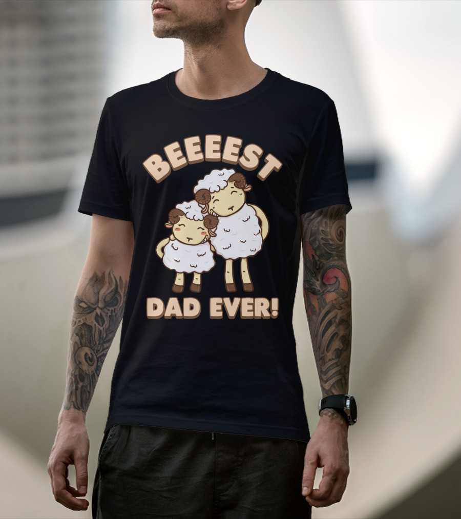 Beeeest Dad Ever Kawaii Sheep T-Shirt