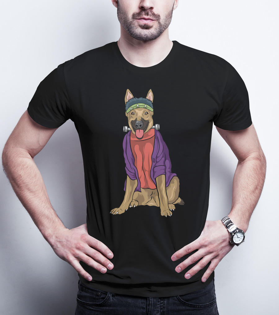 German Shepherd Frankenstein Monster Dog Halloween Humor T-Shirt
