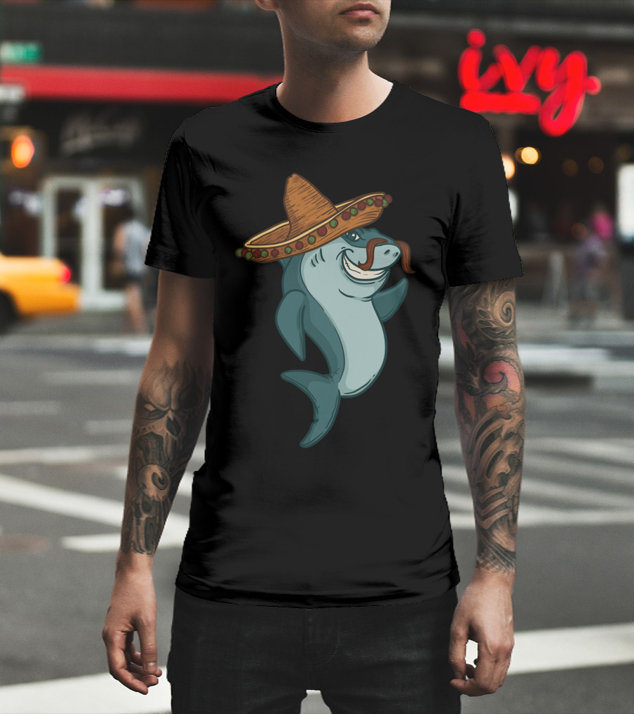 Mexican Shark Sombrero Jawsome Cinco De Mayo Lovers T-Shirt