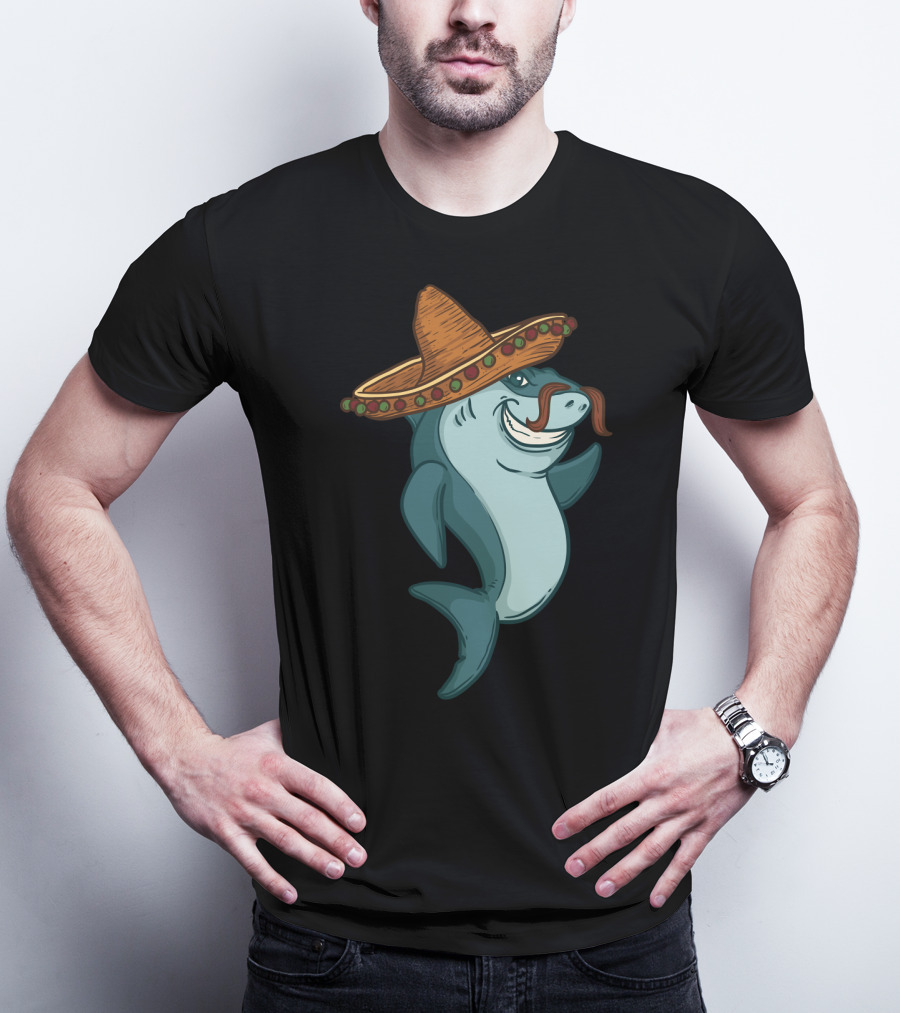 Mexican Shark Sombrero Jawsome Cinco De Mayo Lovers T-Shirt