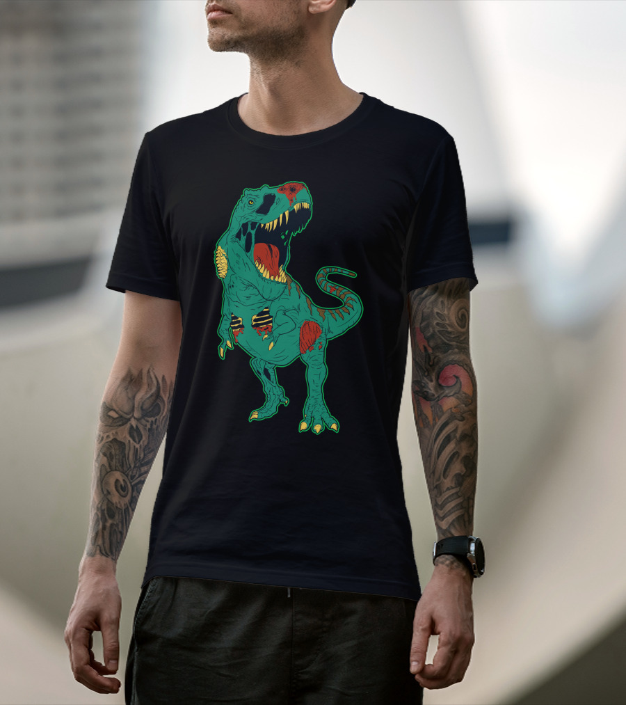 Zombiesaurus Rex Halloween Dinosaur Zombie Trick Or Treat T-Shirt