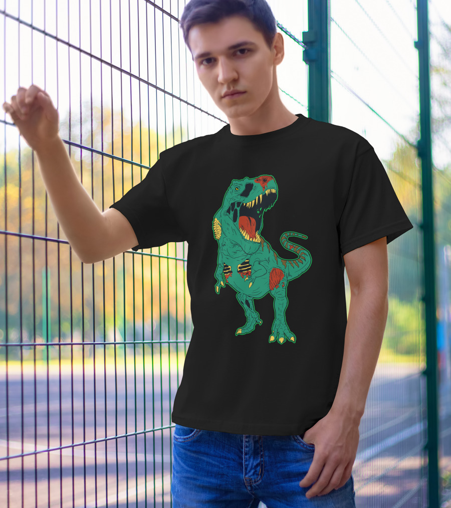 Zombiesaurus Rex Halloween Dinosaur Zombie Trick Or Treat T-Shirt