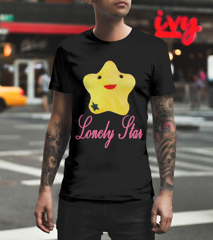 Lonely Star Yellow Smiling Character T-Shirt