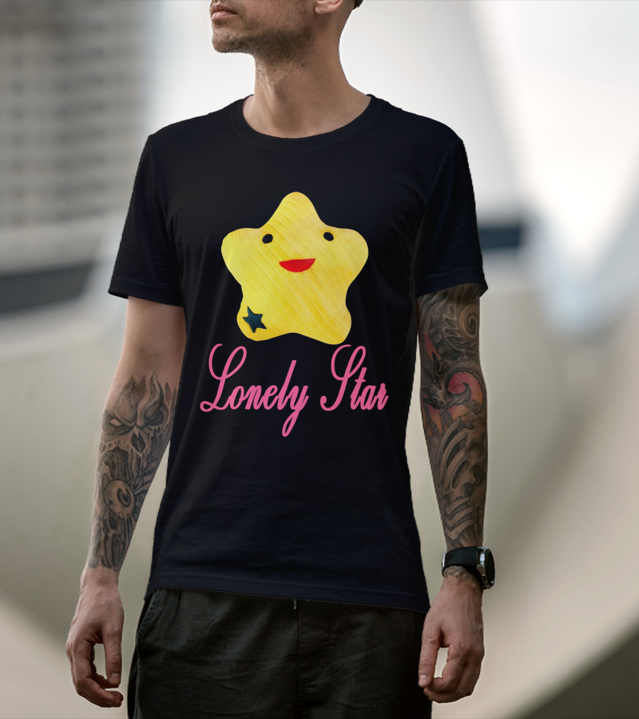 Lonely Star Yellow Smiling Character T-Shirt