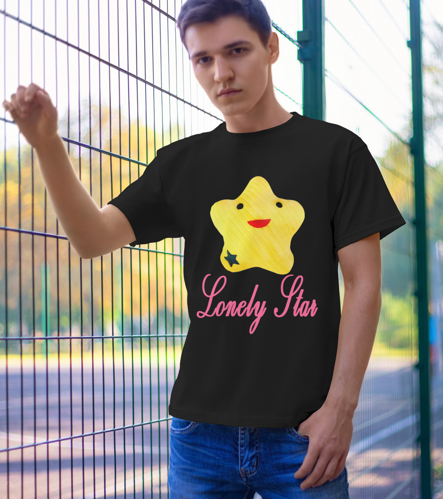 Lonely Star Yellow Smiling Character T-Shirt