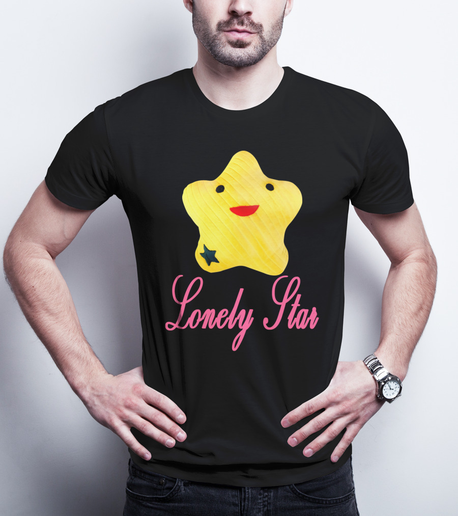 Lonely Star Yellow Smiling Character T-Shirt