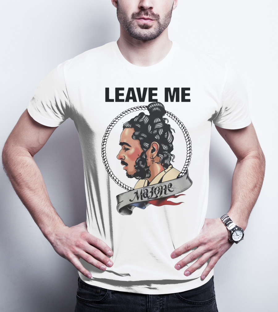 Leave Me Malone Portrait With Bun And Cross Earring T-Shirt