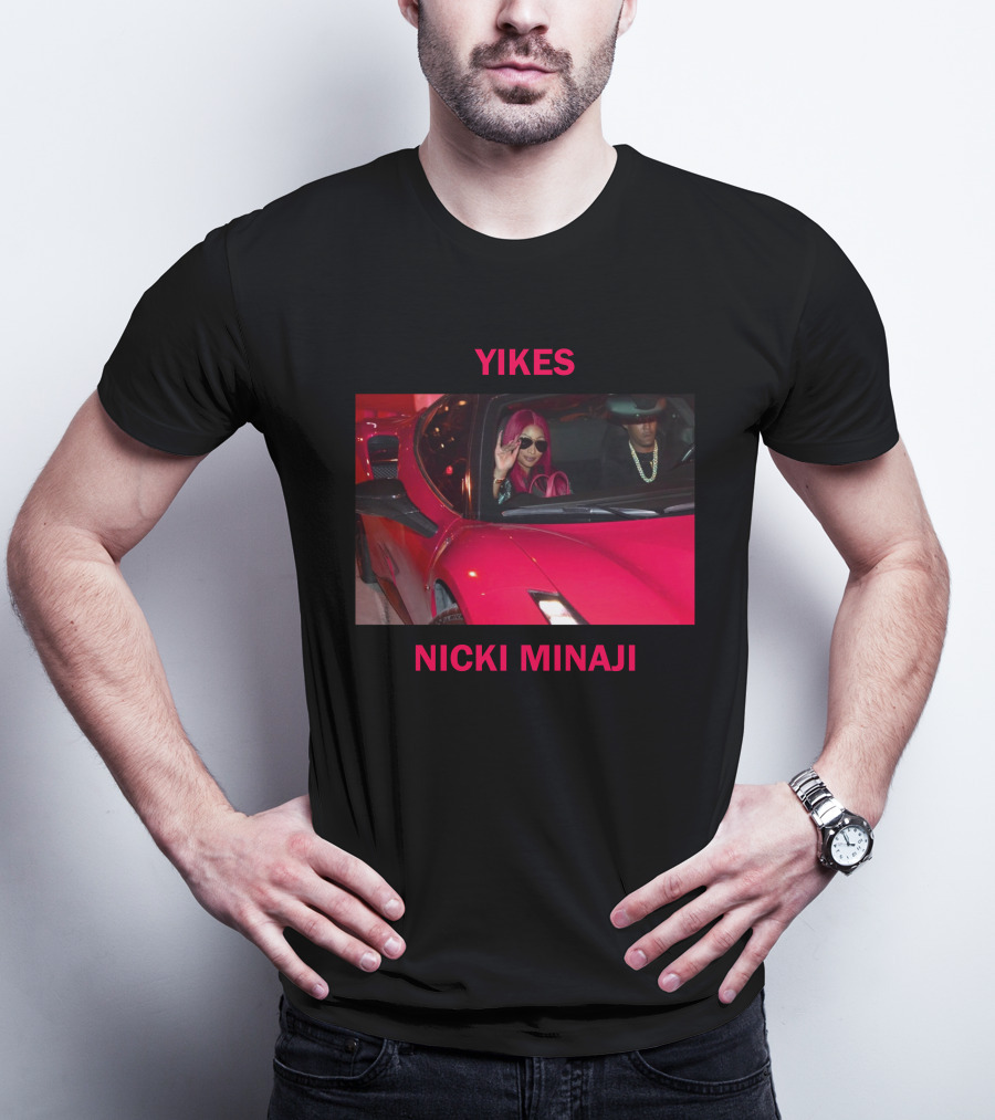 Yikes Nicki Minaj Red Car Image T-Shirt