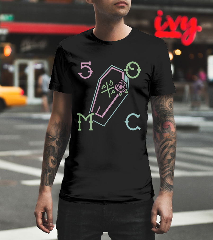 Pewdiepie 50MC Coffin Rose DDP T-Shirt