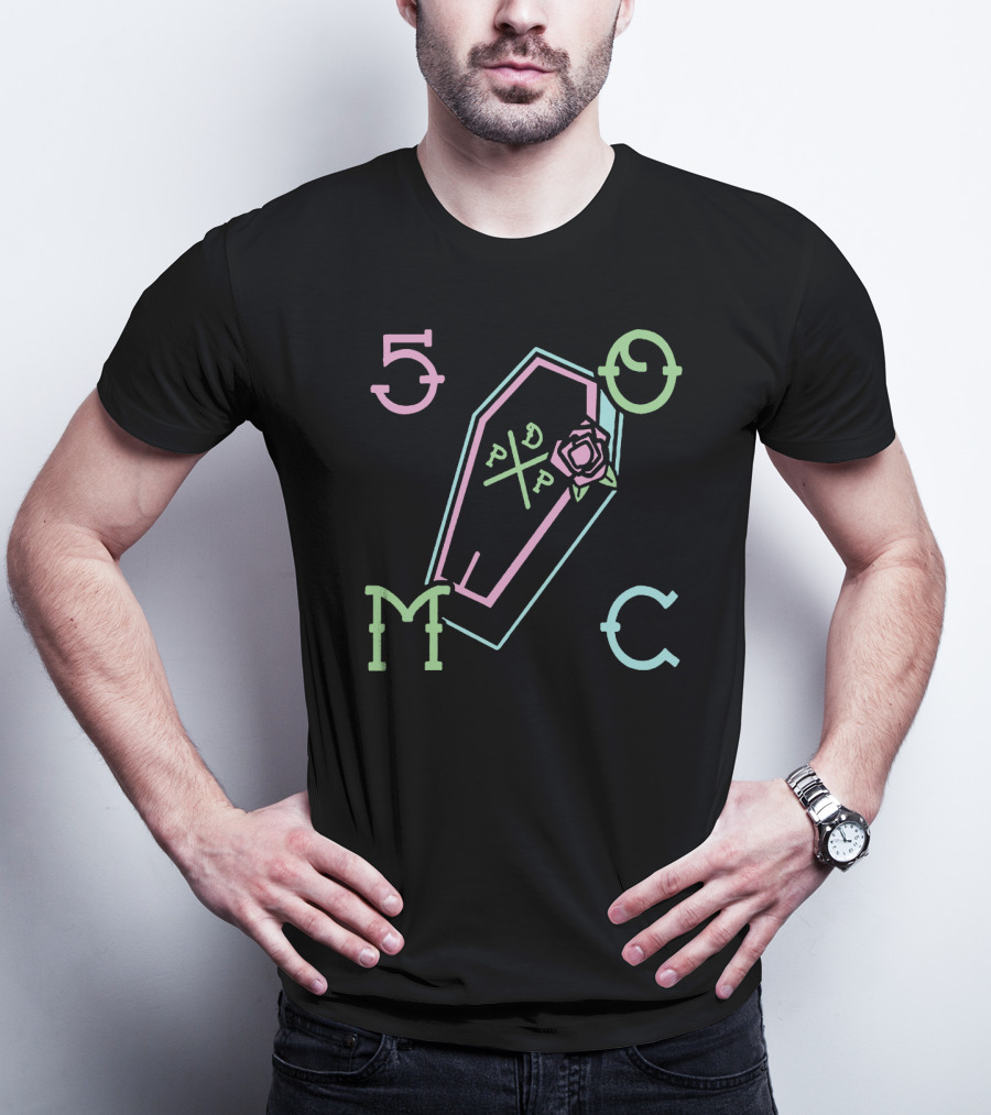 Pewdiepie 50MC Coffin Rose DDP T-Shirt