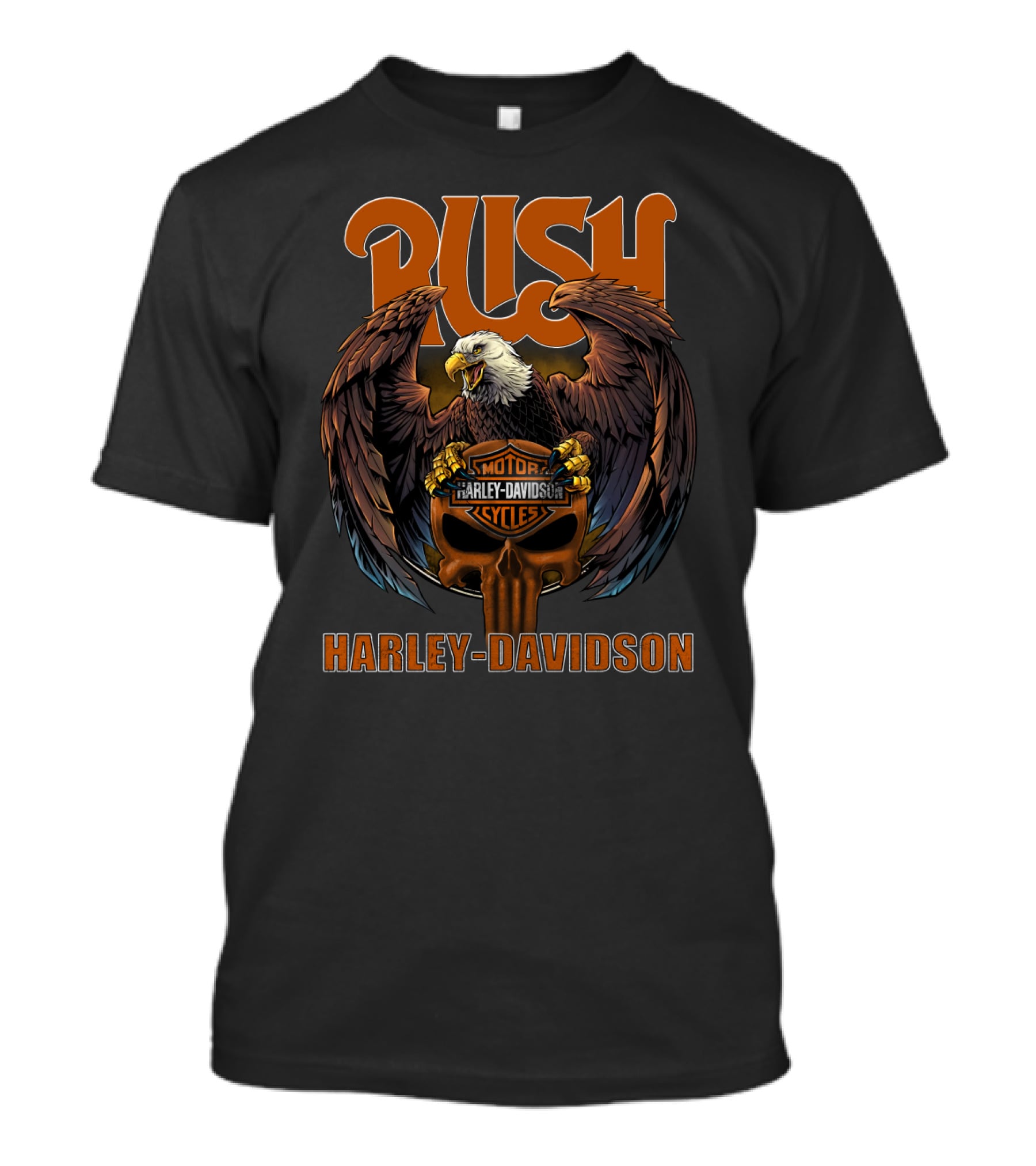 Rush Harley Davidson Motorcycles Eagle T-Shirt