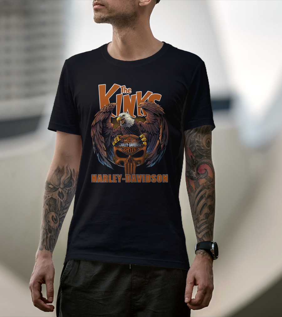 The Kinks Harley Davidson Motor Cycles Eagle T-Shirt