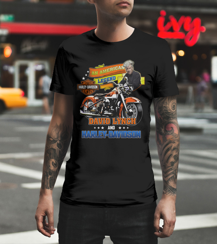 An American Legend David Lynch And Harley Davidson Cycles T-Shirt