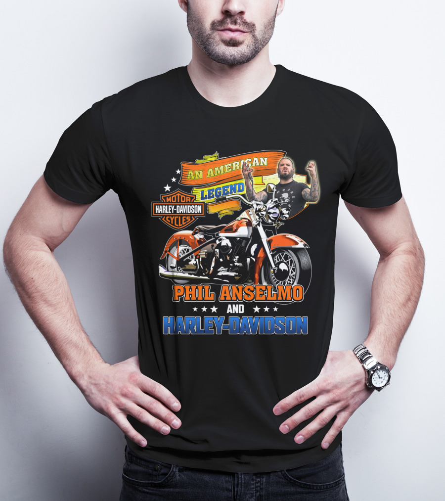 An American Legend Phil Anselmo And Harley Davidson Motorcycles T-Shirt